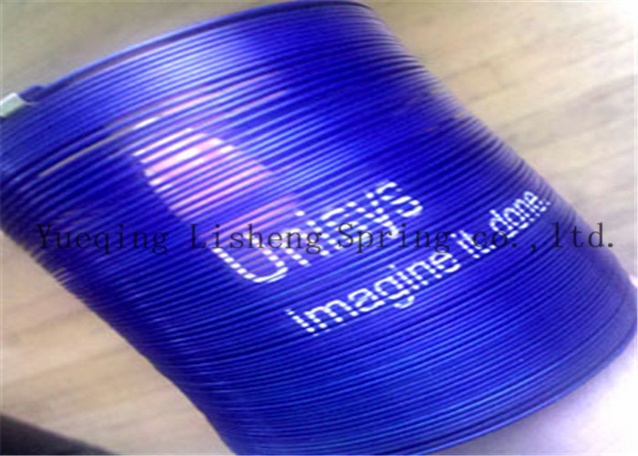 Blue Color Metal Springy Spring Toy For Promotional Gift Stress Relieve